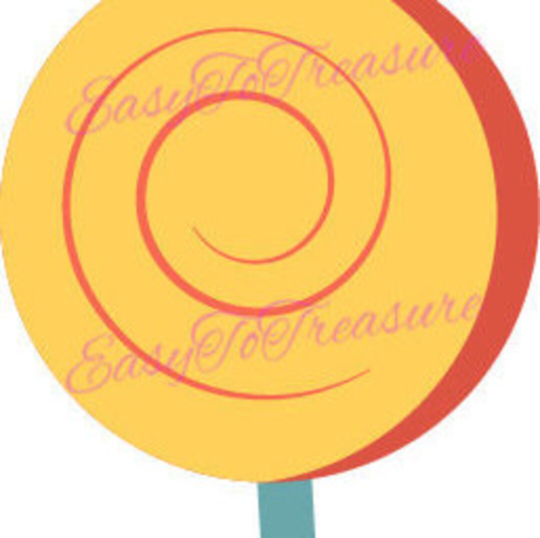 Digital Download Clipart – Halloween Orange Lollipop Candy JPEG and PNG ...