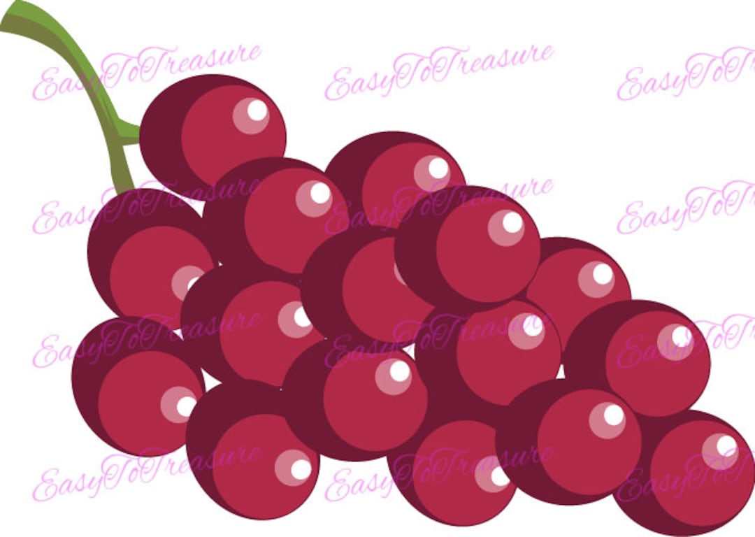 Digital Download Clipart – Bunch of Grapes Fruit JPEG and PNG Files - Etsy