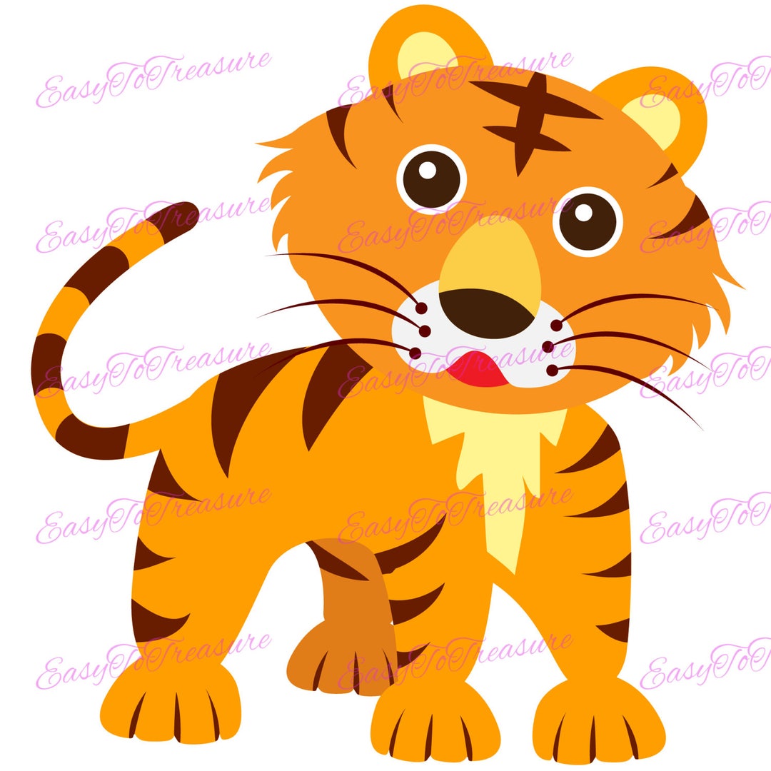 Digital Download Clipart – Tiger Jungle Animal JPEG and PNG Files - Etsy