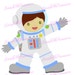 Digital Download Clipart – Variety of 11 Astronauts and Outer Space ...