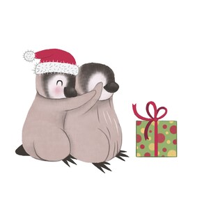 Cute Penguins Clip Art, Christmas Penguin Clipart, Holiday Penguin Clip ...