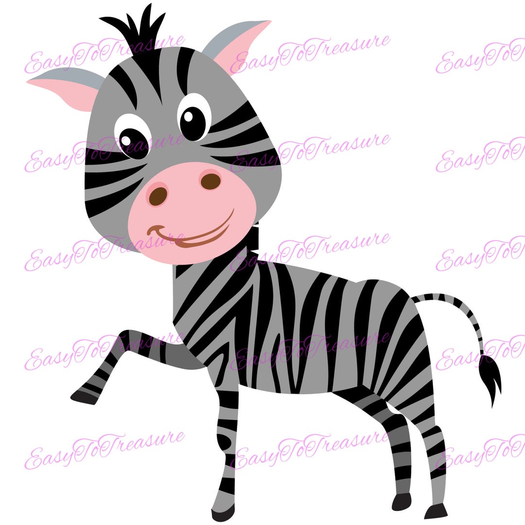 Digital Download Clipart – Zebra Jungle Animal JPEG and PNG Files - Etsy