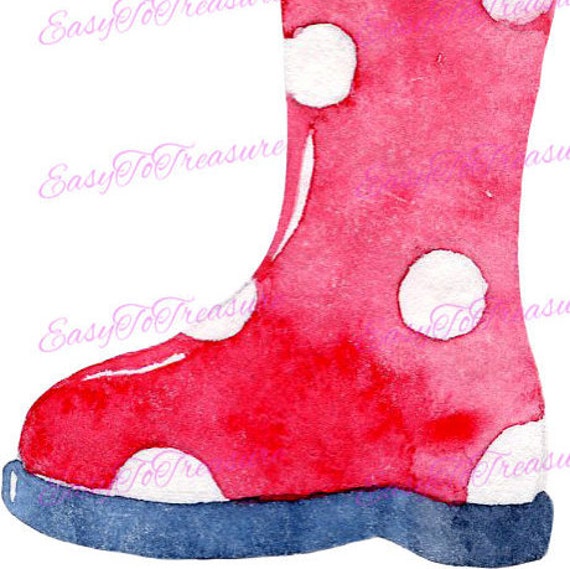 Digital Download Clipart Gardening Rain Boots JPEG and PNG | Etsy