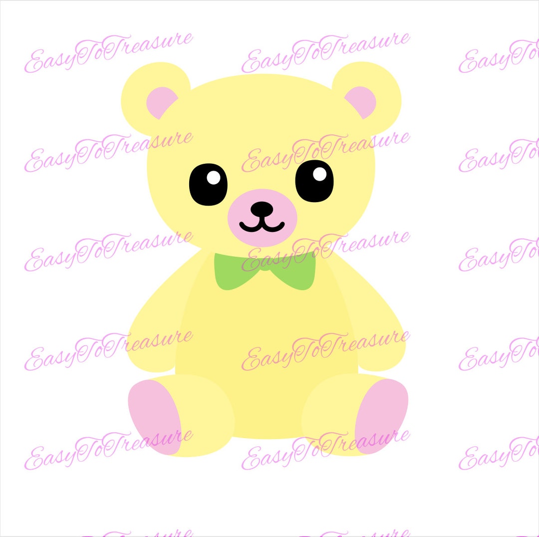 Digital Download Clipart – Yellow Baby Teddy Bear JPEG and PNG Files - Etsy