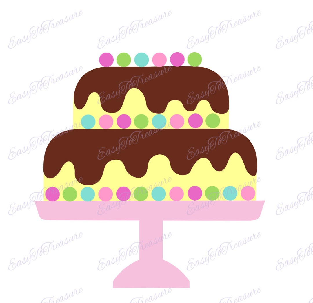 Digital Download Clipart Birthday, Party, Celebration Yellow Cake ...