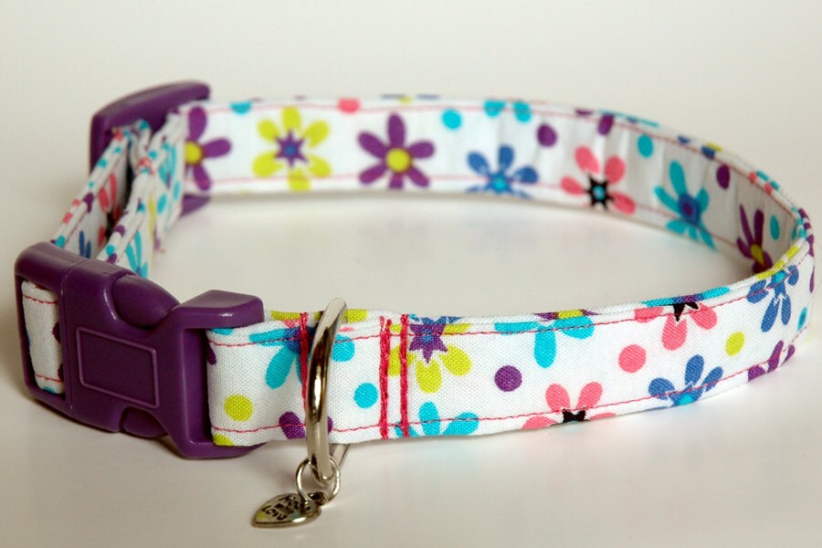 Handmade Colorful Spring Flower Design Dog Collar "new" - Etsy