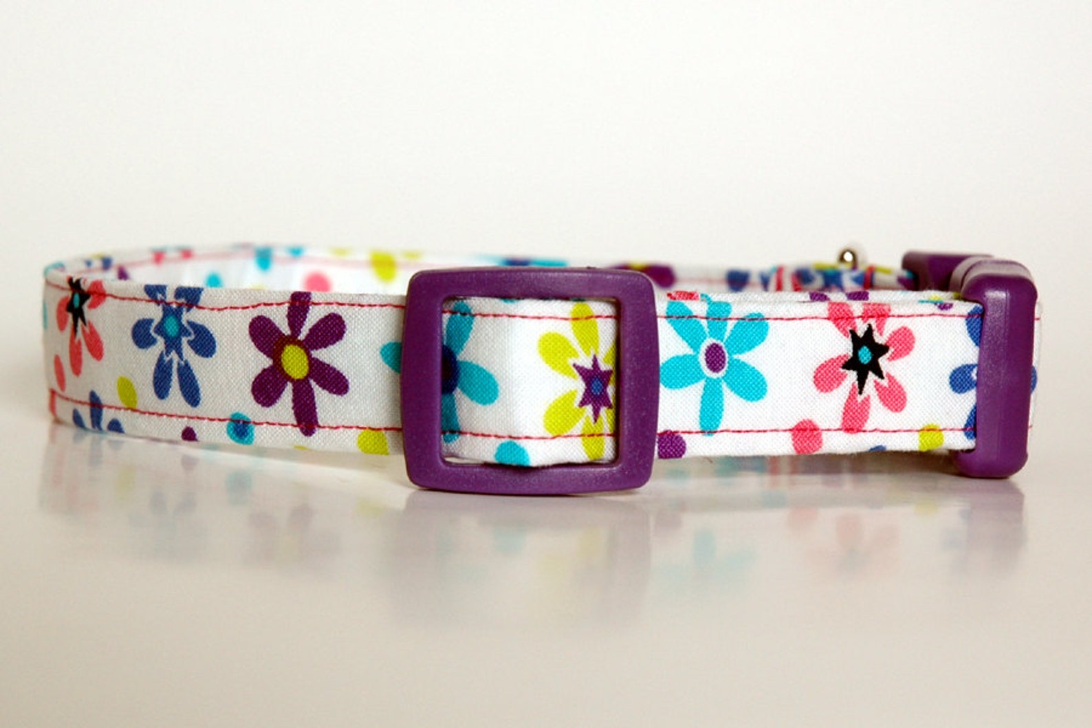 Handmade Colorful Spring Flower Design Dog Collar - Etsy