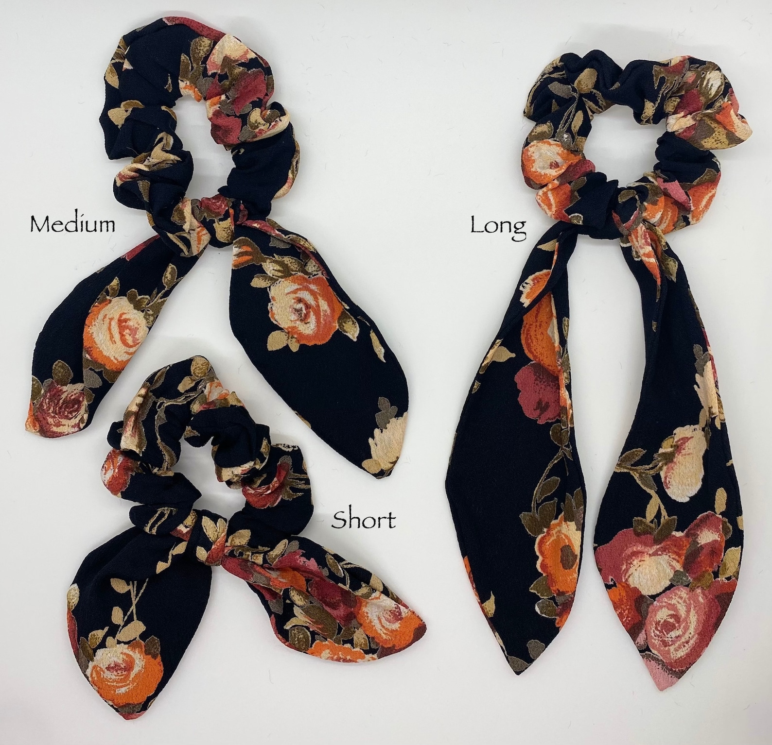 Hair Scarf Scrunchie, Hair Ribbon Scrunchie, Hair Bow Scrunchie, Hair ...