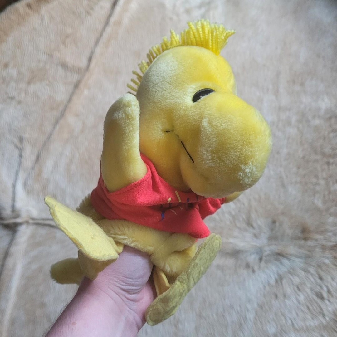 Vintage 70's Puppet Peanuts Woodstock Bird Soft Toy Hand Puppet ...