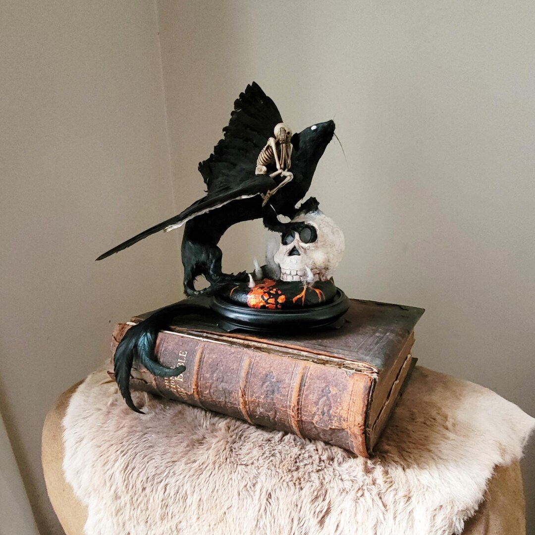 Bad Taxidermy 'hellthing' Sculpture, Winged Creature With Skelly ...