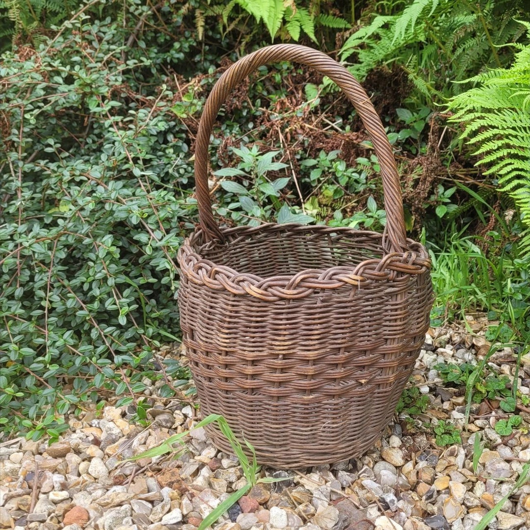 Antique Basket ~ Edwardian Handwoven Carry Fruit Picker, Beautiful ...