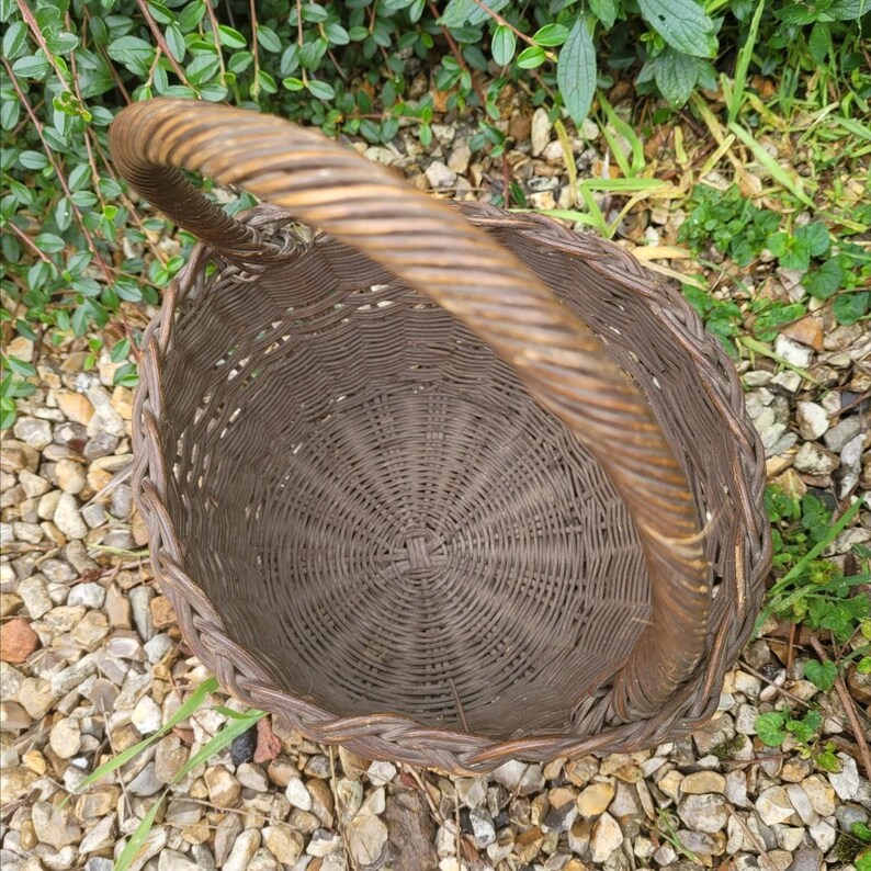 Antique Basket ~ Edwardian Handwoven Carry Fruit Picker, Beautiful ...