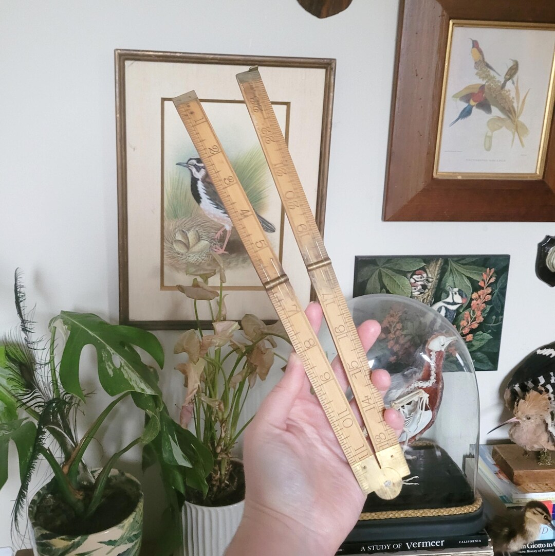 Antique Ruler ~ Wooden Fold Out 2 Foot Workman's Tool, Made in England ...
