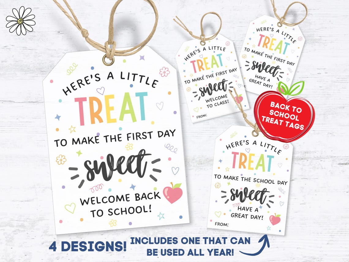 Back to School Tag Printable | A Little Treat to Make the First Day ...