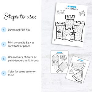 Summer Dot Marker Printable Bundle | 6 Dot Marker Worksheets + 4 Bonus ...