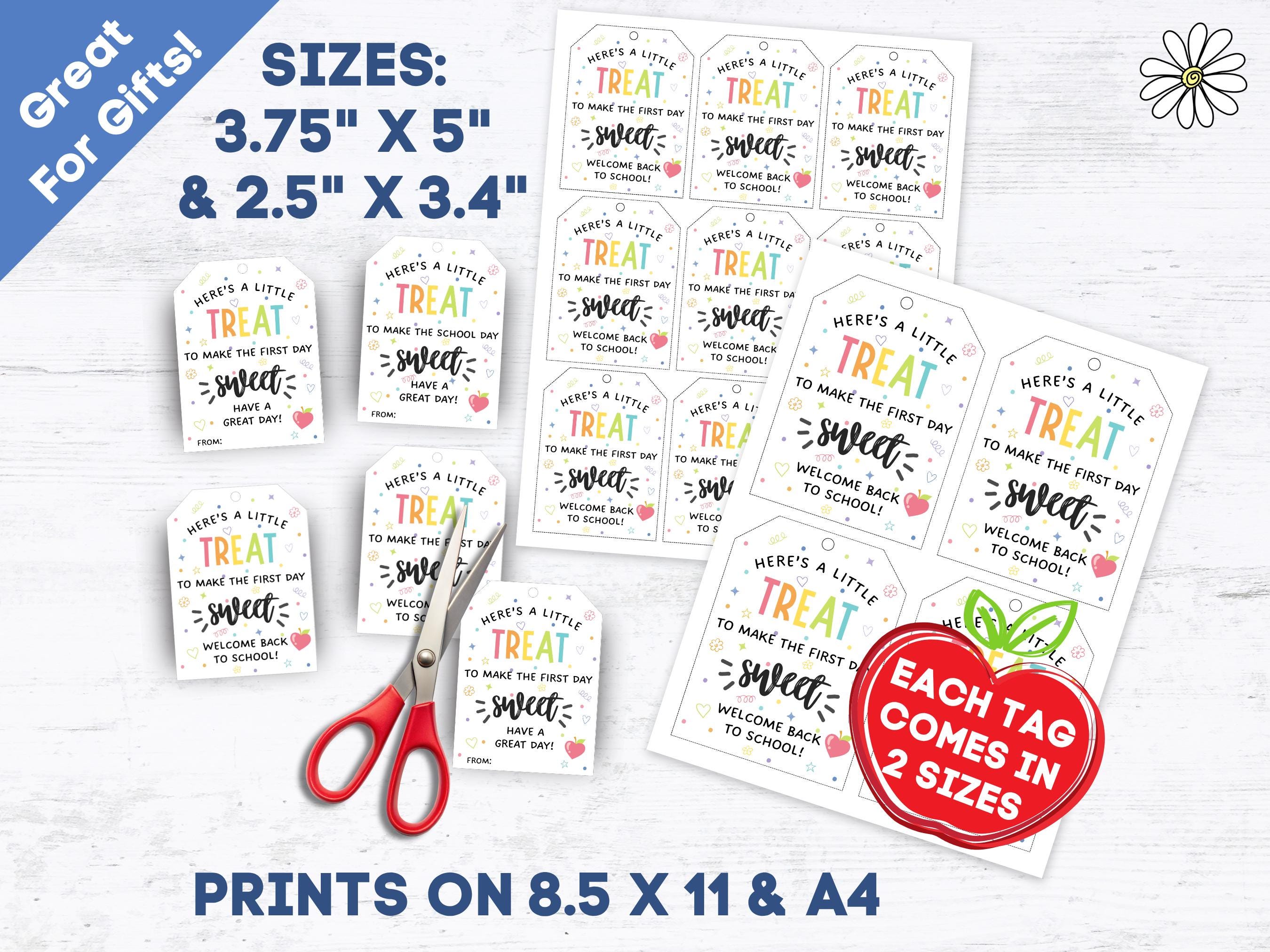 Back to School Tag Printable | A Little Treat to Make the First Day ...