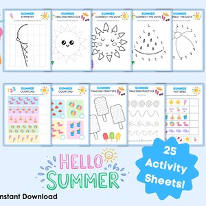 Summer Activity Sheets Printable PDF Download | Preschool, Kindergarten ...