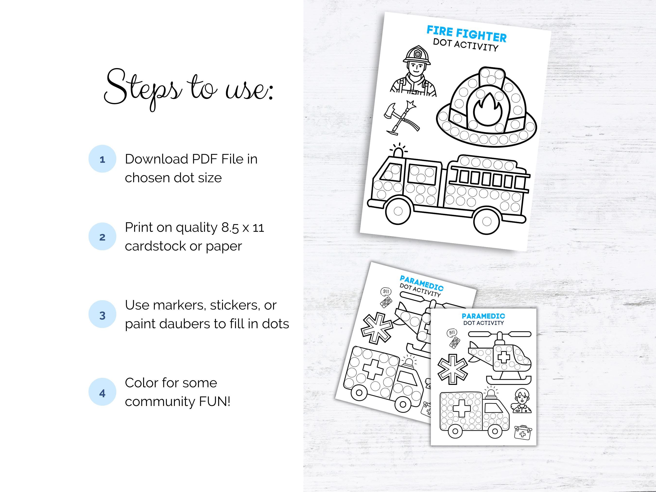 Community Helper Dot Marker Bundle, Printable Dot Marker Pages, Dot ...