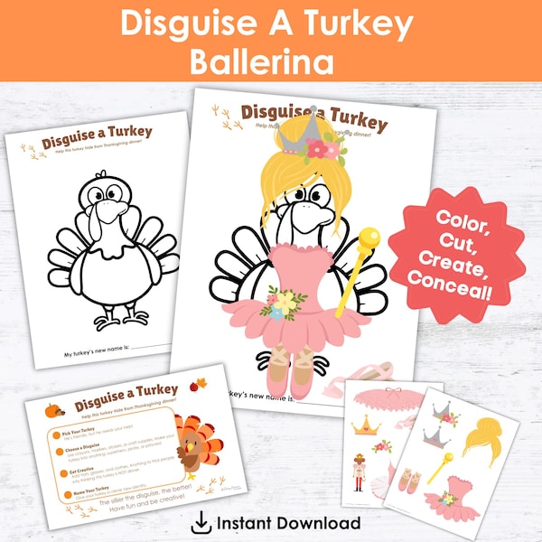 Ballerina Turkey Disguise - Etsy