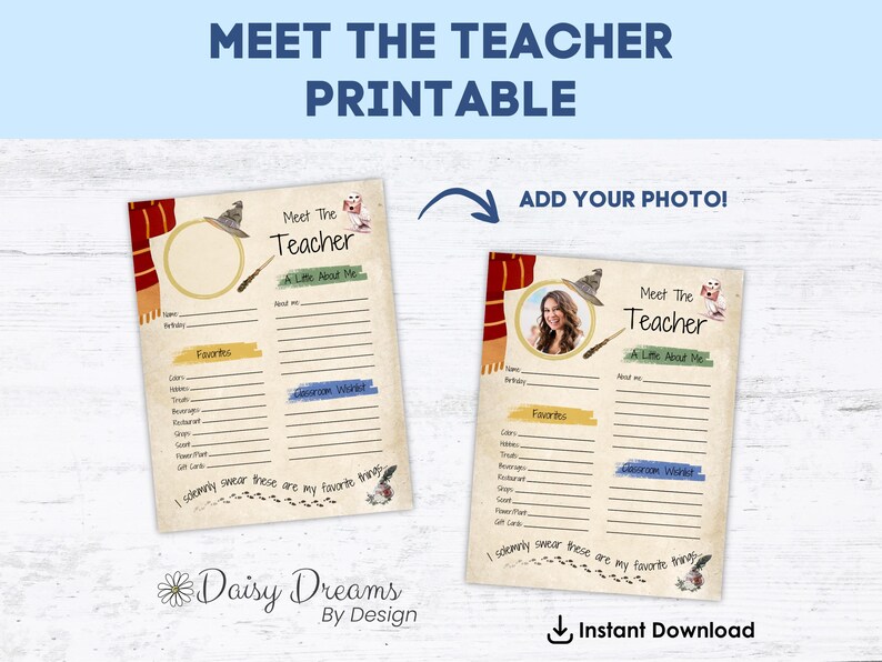 Wizard Meet the Teacher Printable Flyer Bulletin, Magic Back to School ...