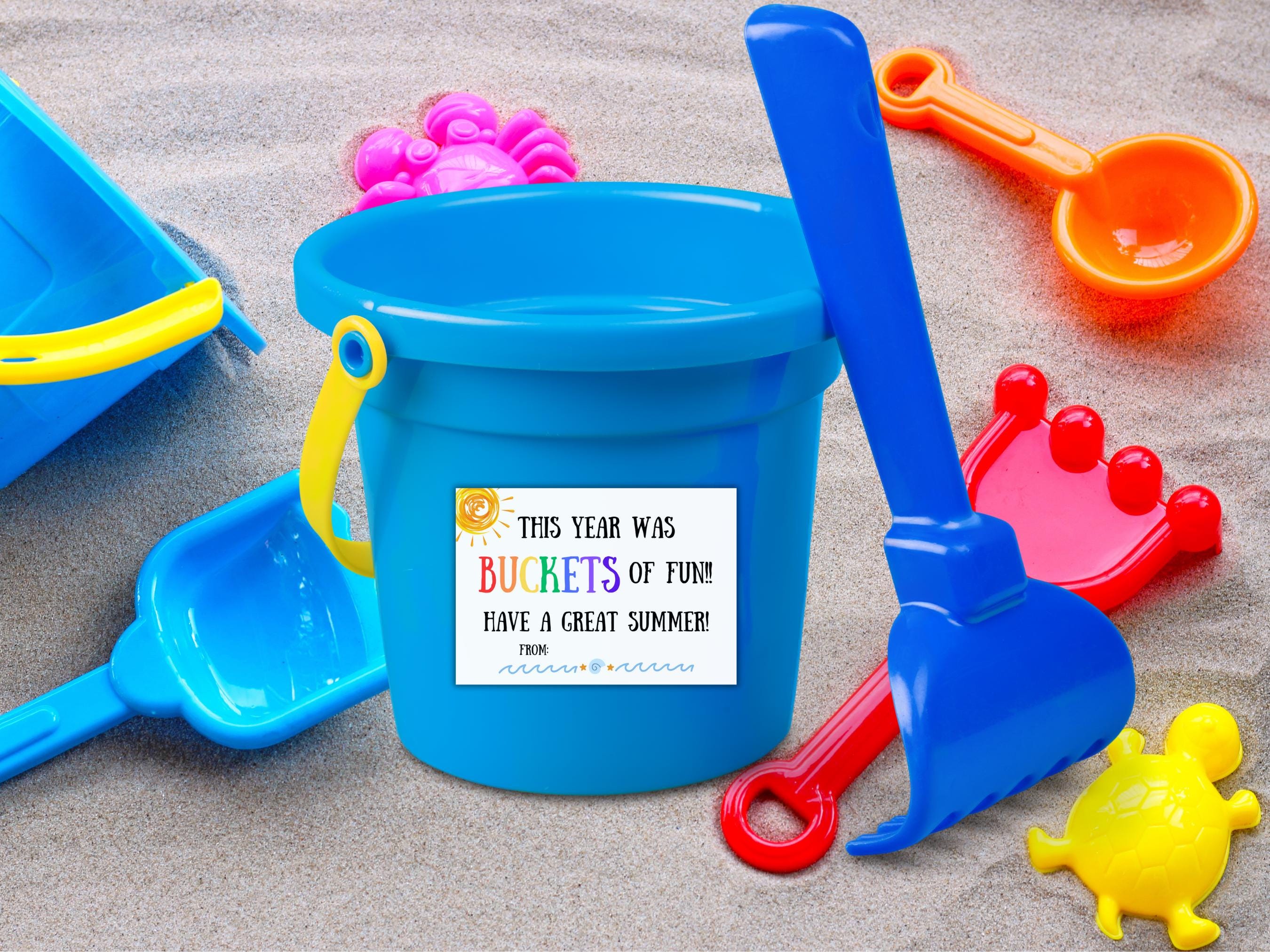 Buckets of Fun End of Year Gift Tag Printable | Last Day of School ...