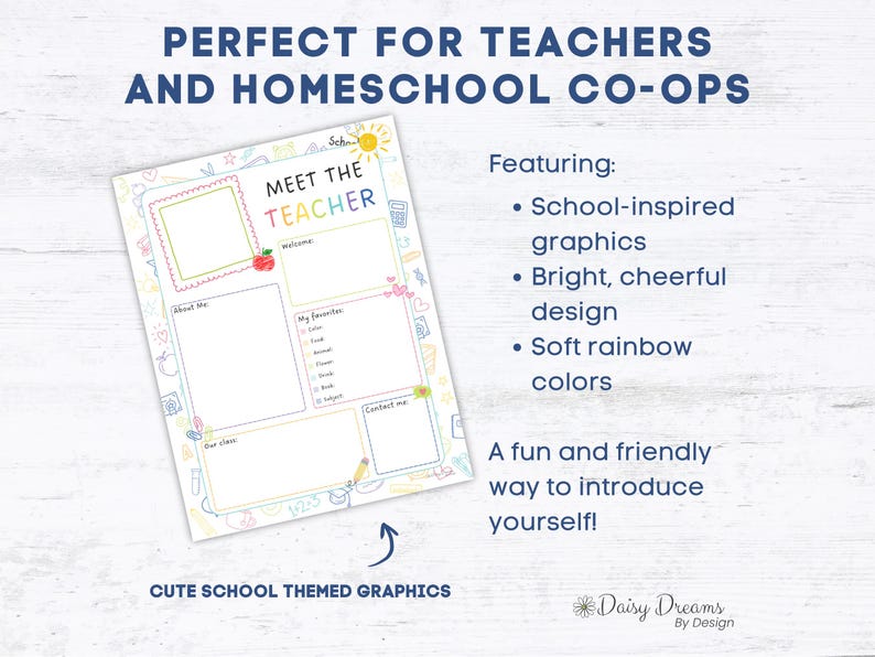 Meet the Teacher Editable Canva Template | Back to School Flyer ...