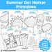 Summer Dot Marker Printable Bundle | 6 Dot Marker Worksheets + 4 Bonus ...
