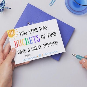 Buckets of Fun End of Year Gift Tag Printable | Last Day of School ...
