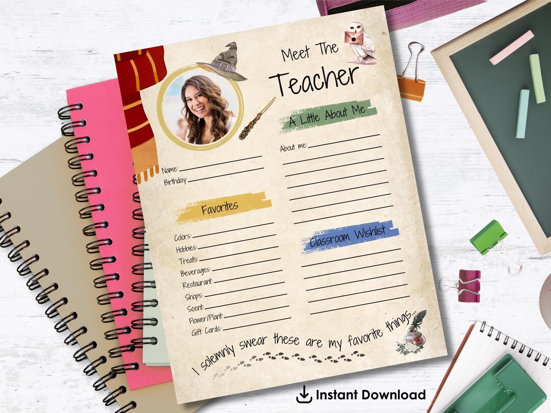 Wizard Meet the Teacher Printable Flyer Bulletin, Magic Back to School ...