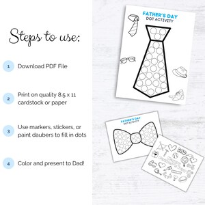 Father’s Day Dot Marker Printable Bundle | 5 Dot Marker Worksheets ...