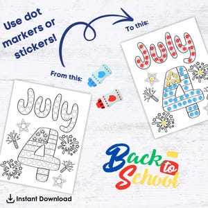 4th of July Dot Marker Printable Bundle | Preschool Dot Marker Pages ...