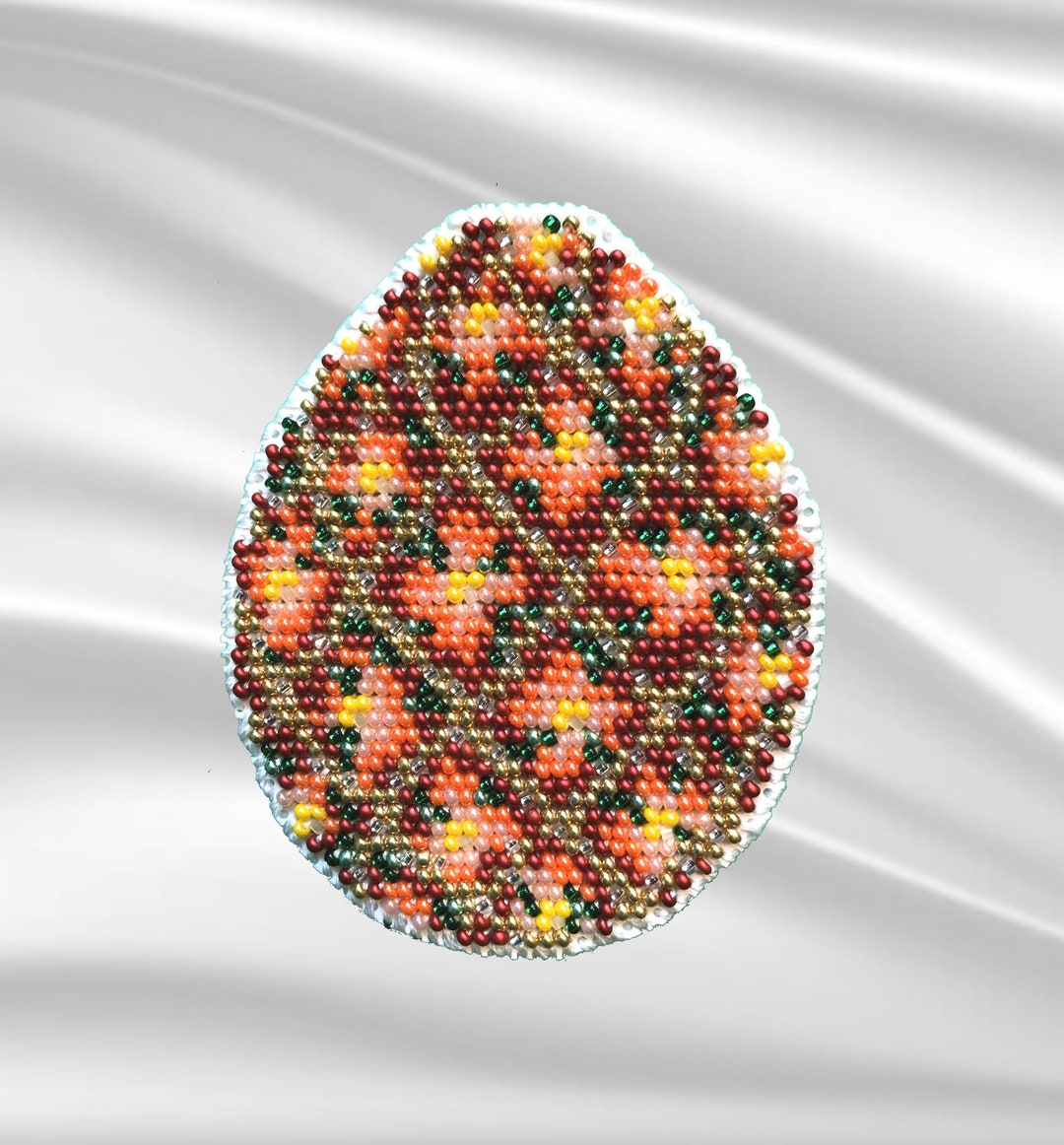 Beaded Orange Faberge Egg, Advanced Beading, DIY, Holiday Bead Kits ...