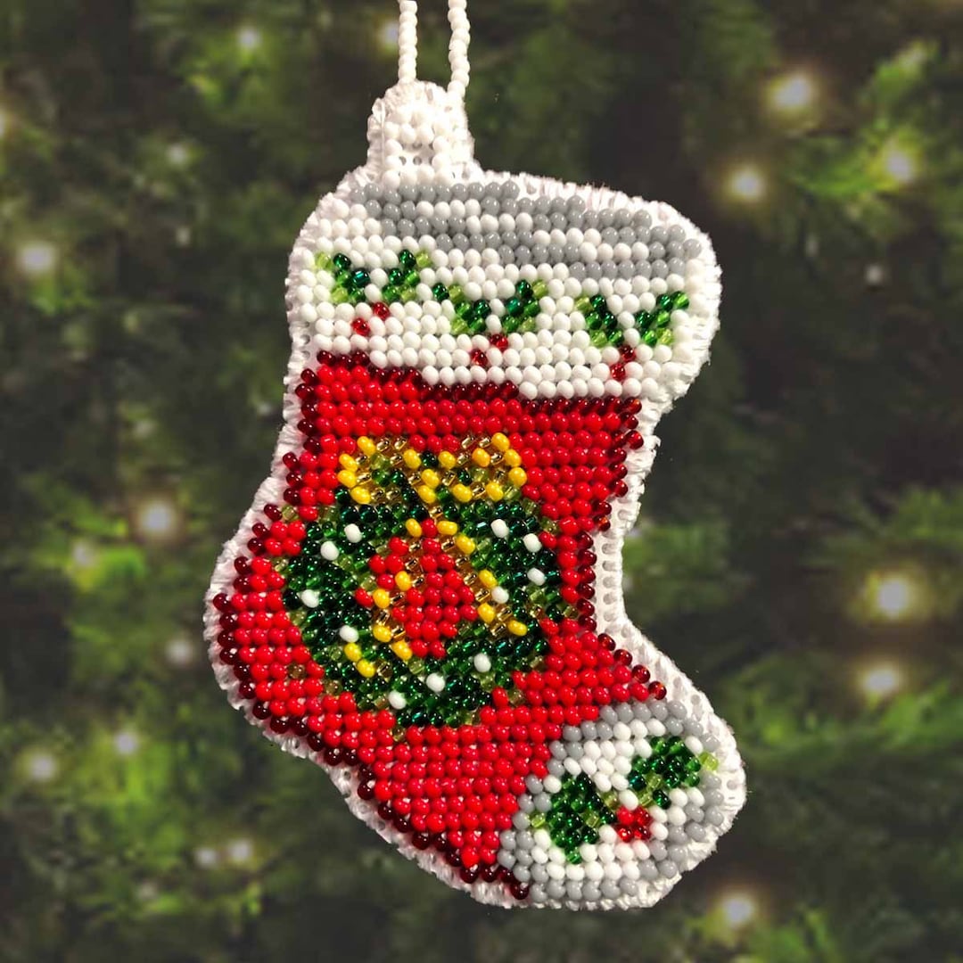 Holiday Bead Kits, DIY Beaded Ornaments Kits, Christmas Crafts, Wreath ...