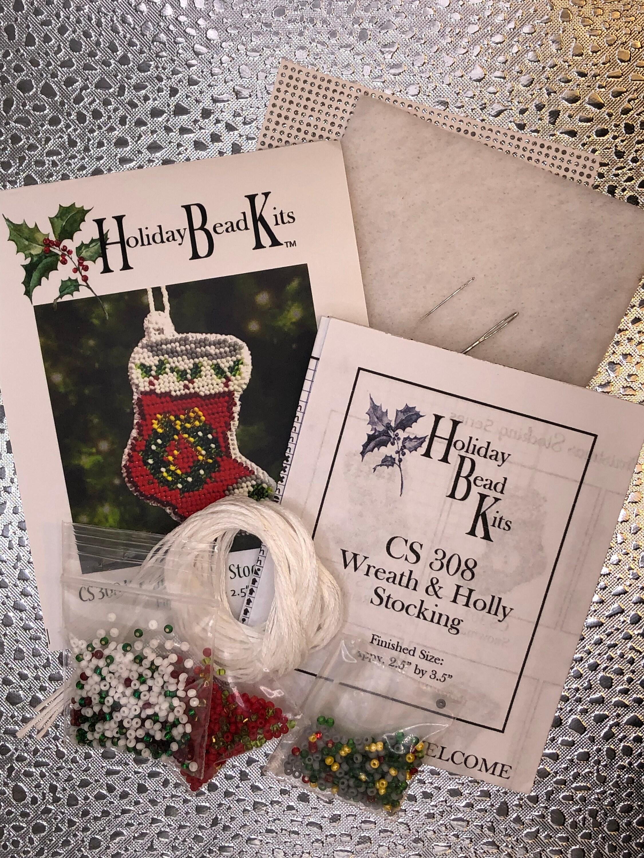 Holiday Bead Kits, DIY Beaded Ornaments Kits, Christmas Crafts, Wreath ...