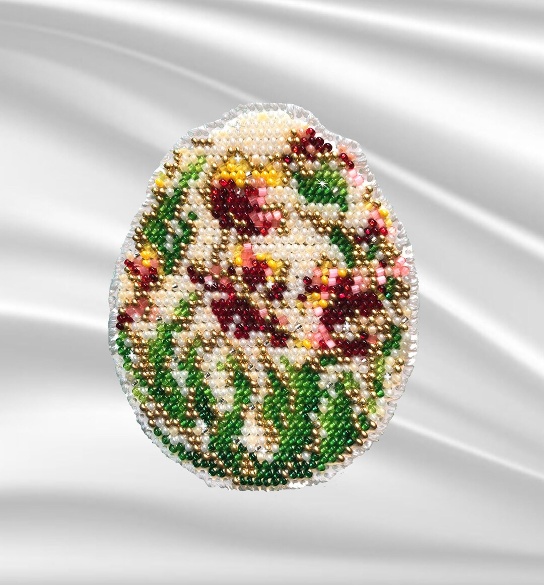 Beaded Iris Faberge Egg, Advanced Beading, DIY, Holiday Bead Kits ...