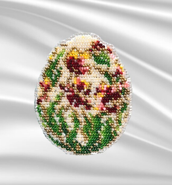 Beaded Iris Faberge Egg Advanced Beading DIY Holiday Bead | Etsy