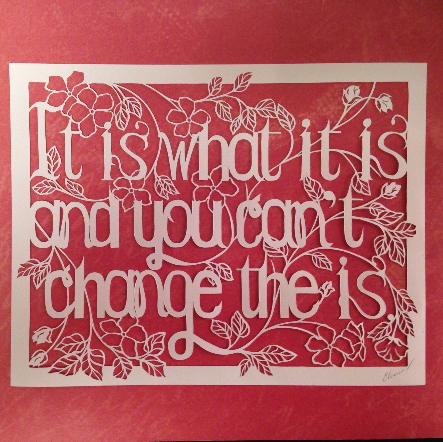 Custom Paper Cut-quote.. - Etsy