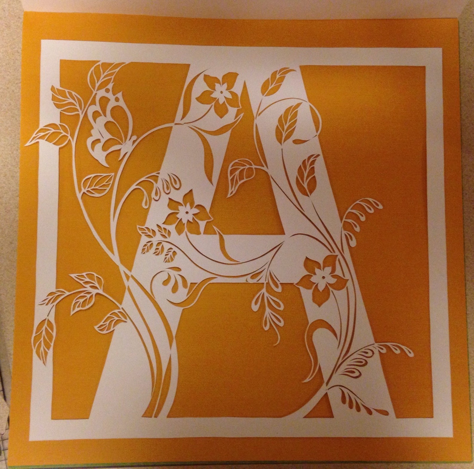 Original Paper Cut Letter a... - Etsy