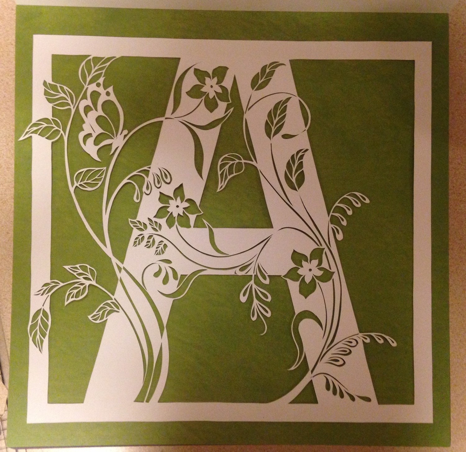 Original Paper Cut- Letter "a"... - Etsy