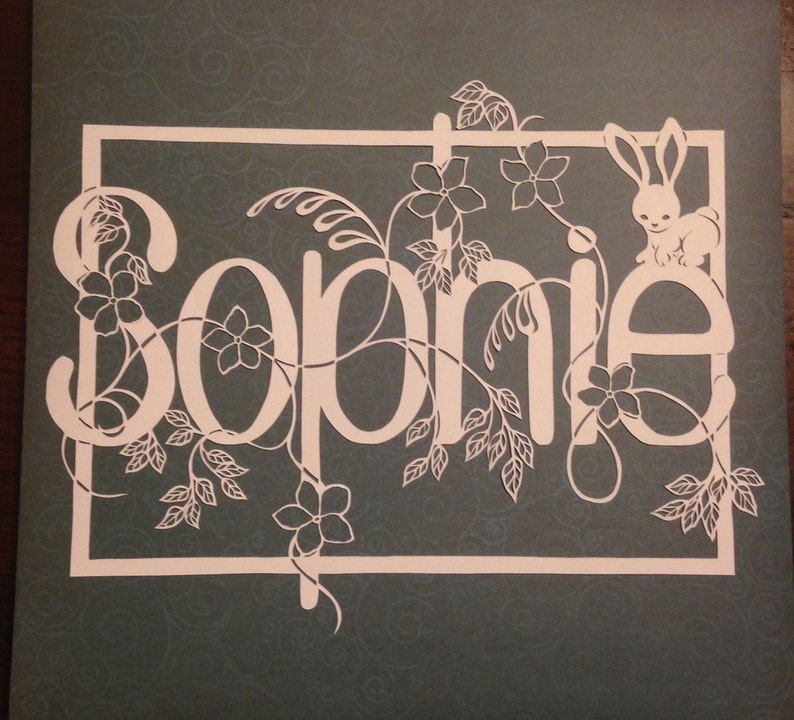 Custom Paper Cut--- Sophie.. Made to Order .. - Etsy