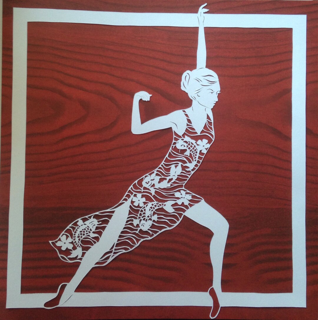 Original Paper Cut-modern Dancing Girl - Etsy