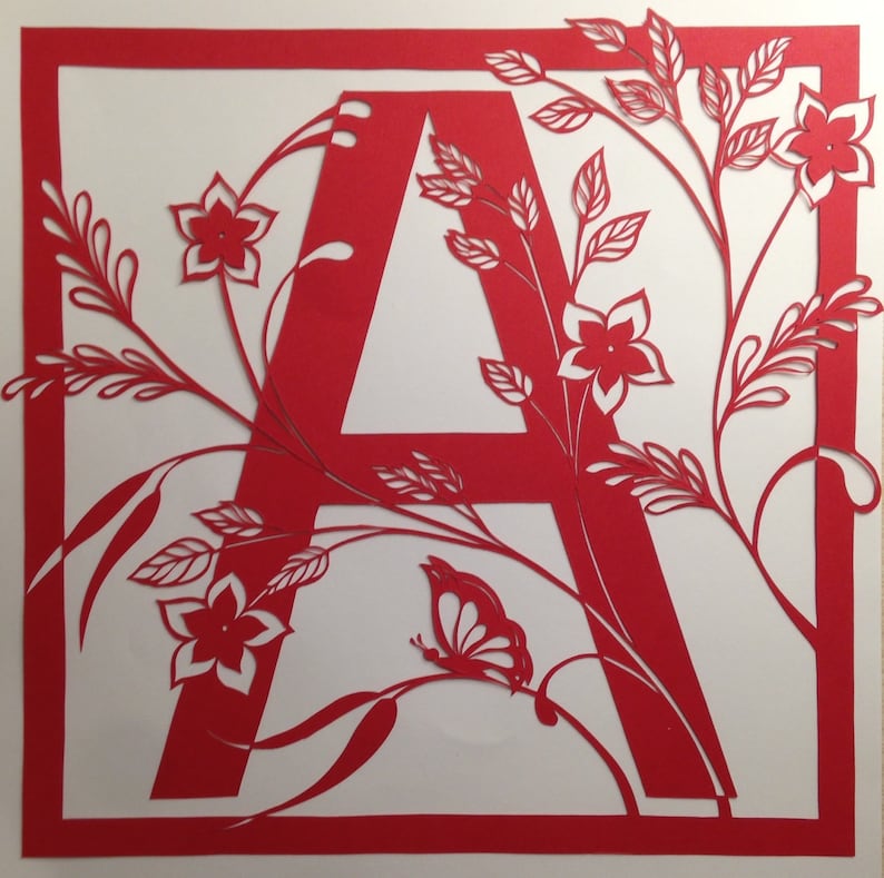 Custom Paper Cut -letter A - Etsy UK