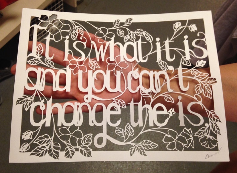 Custom Paper Cut-quote.. - Etsy