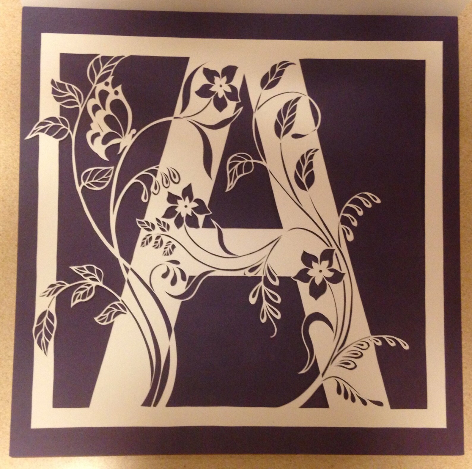 Original Paper Cut Letter a... - Etsy