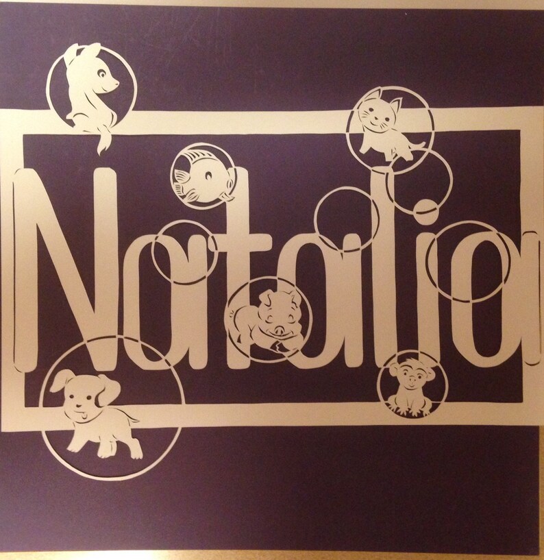 Original Paper Cut- Made to Order Name... - Etsy