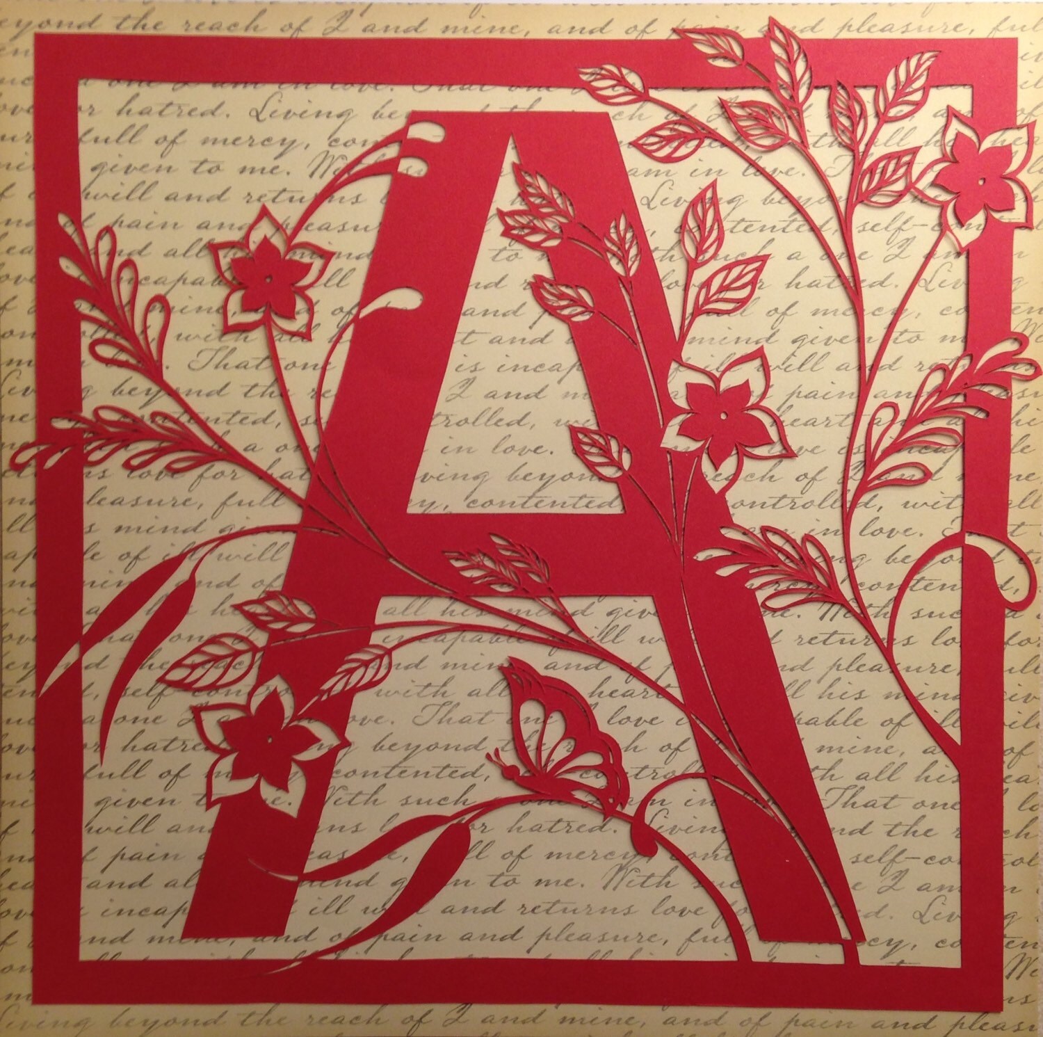 Custom Paper Cut -letter A - Etsy UK