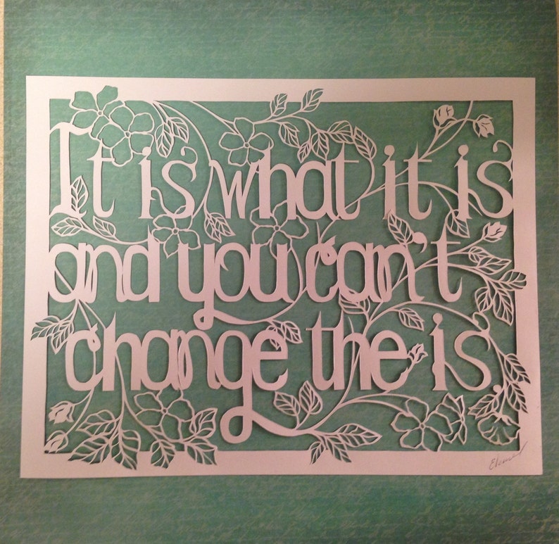 Custom Paper Cut-quote.. - Etsy