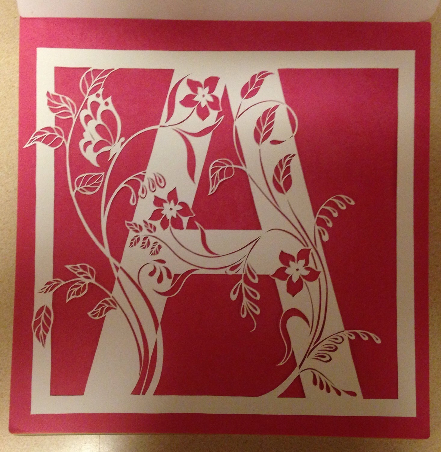 Original Paper Cut- Letter "a"... - Etsy