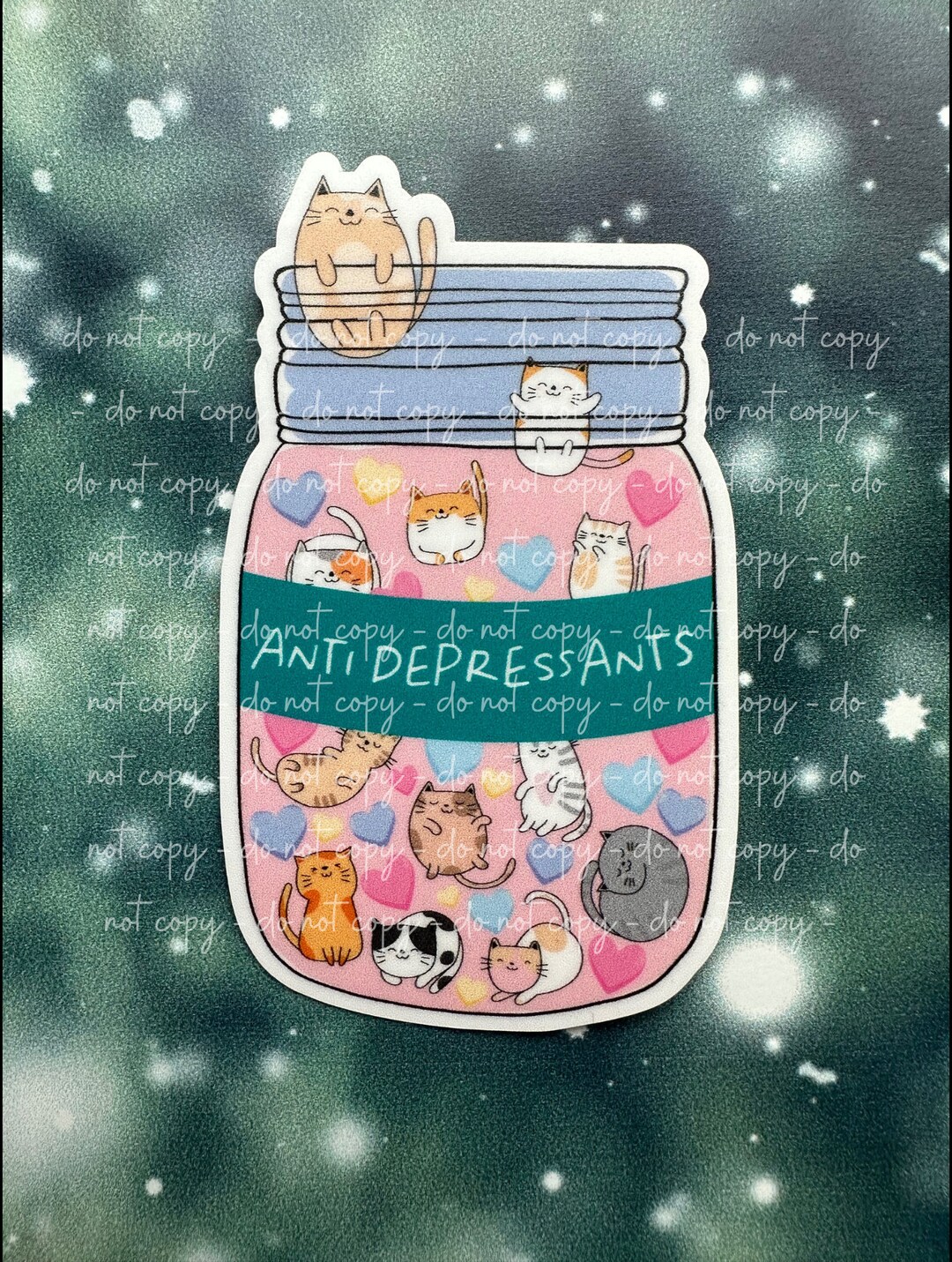 Bunch O' Cats Kittens as Anti-depressants Vinyl Sticker Decal -white Outline Be Brave Stand ...