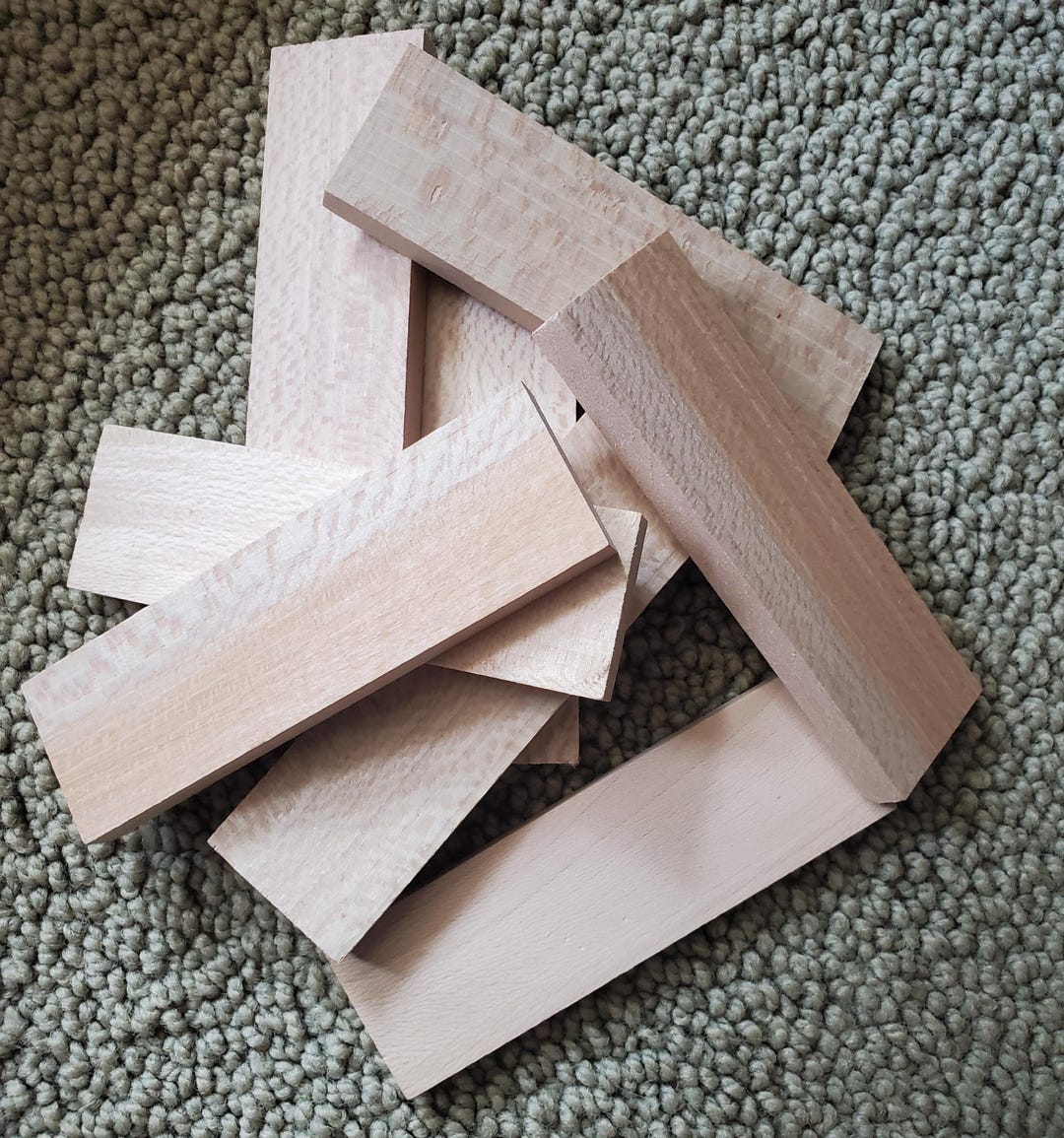 Quarter Sawn Sycamore Knife Scales. 1 1/2" X 5" X 3/8" Thick. Sets of 2 ...